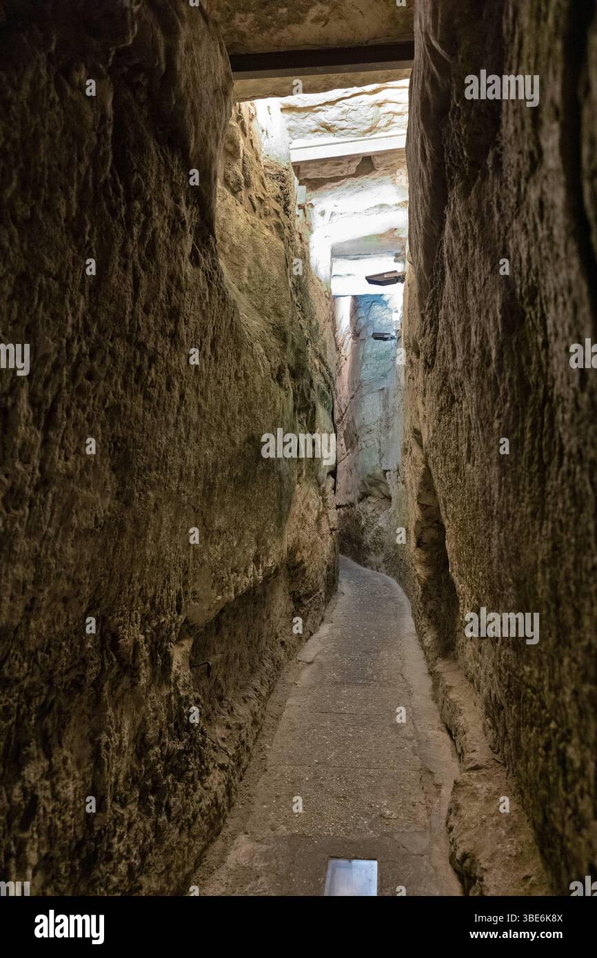 Jerusalem, Israel - October 13, 2017: Western Wall underground Tunnel ...