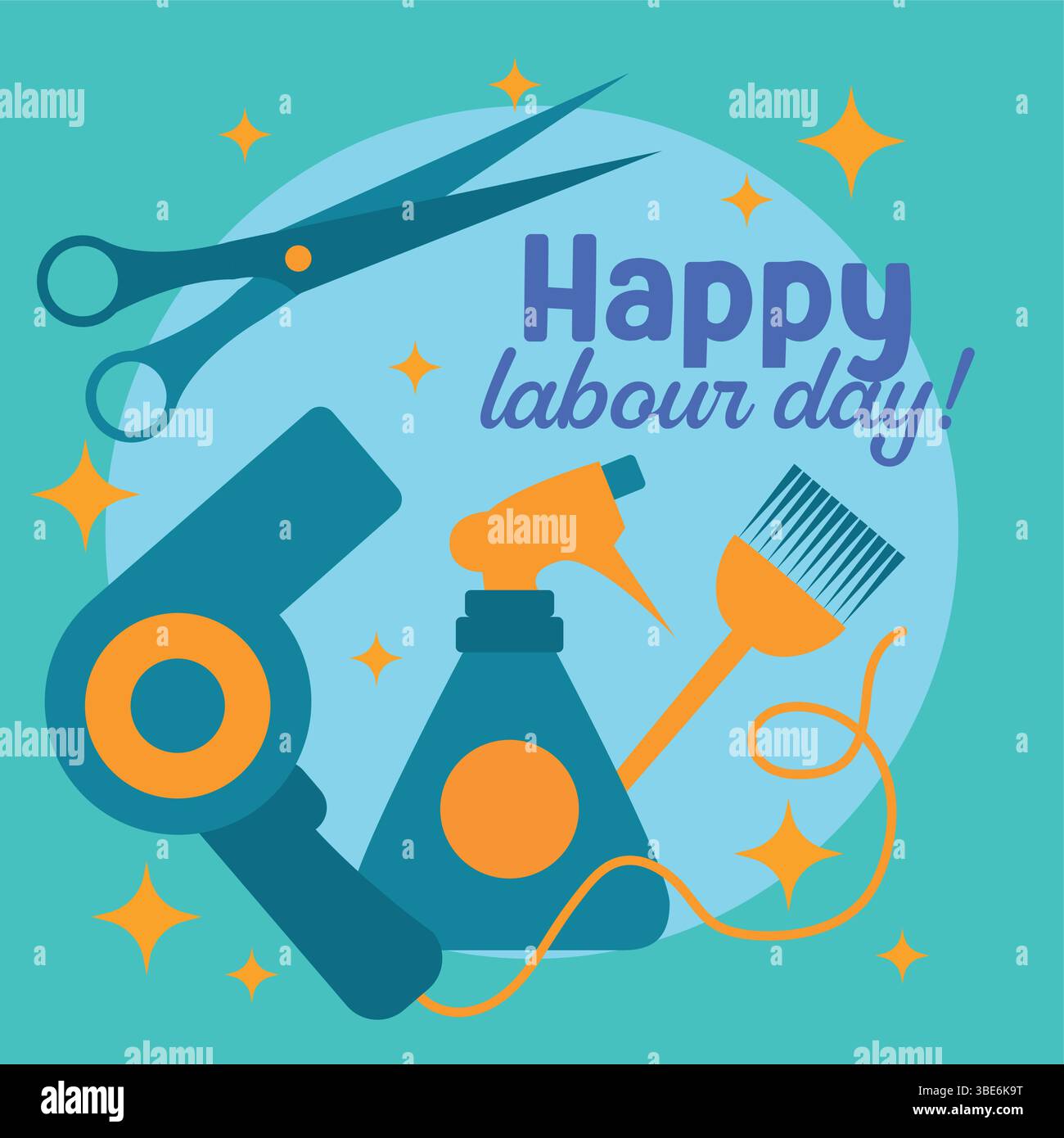 Hairstylist spray Stock Vector Images - Alamy