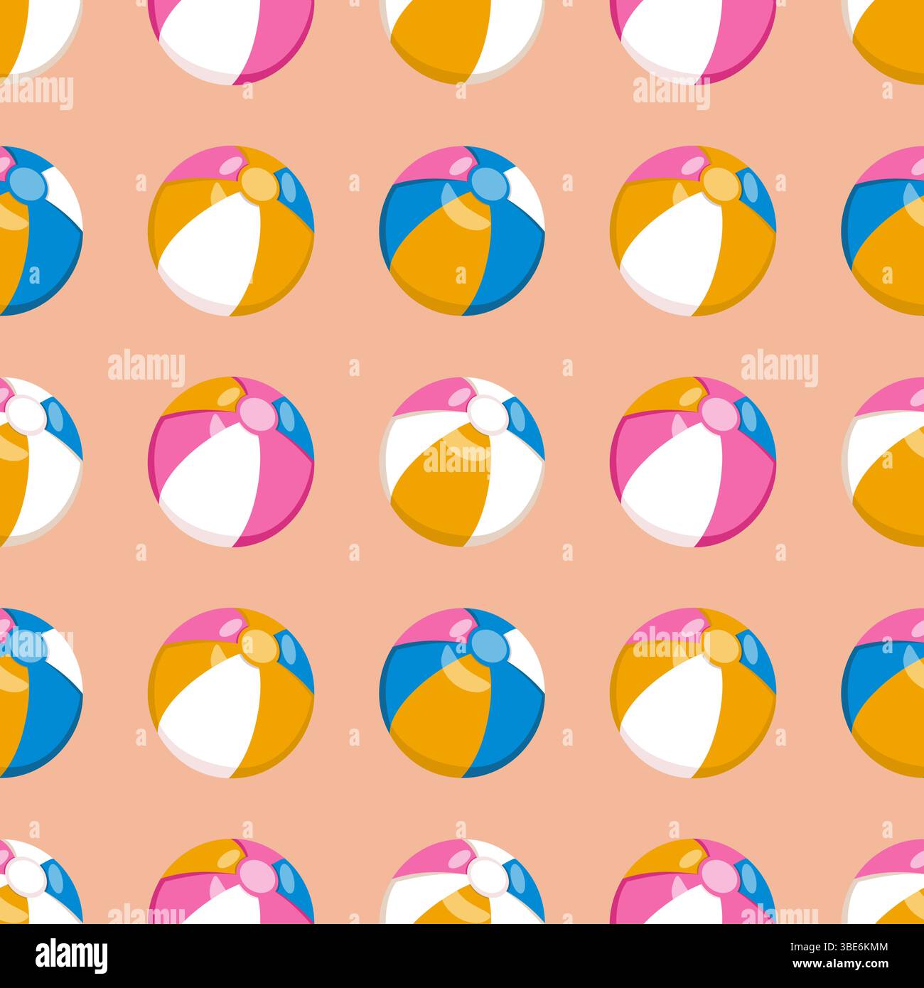 Beach balls summer seamless pattern vector illustration Stock Vector ...