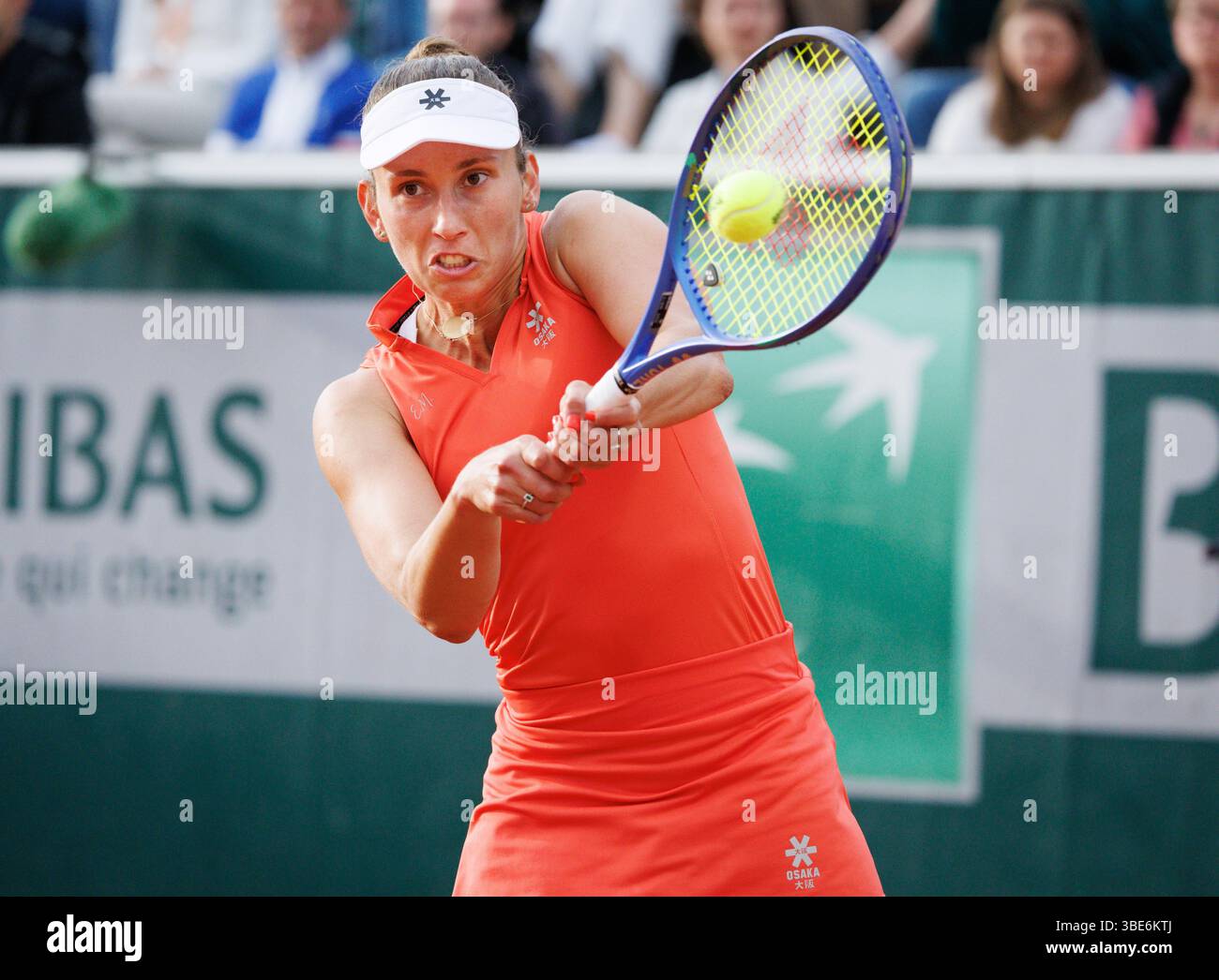 Paris, France. 27th May, 2025. Belgian Elise Mertens pictured in action ...