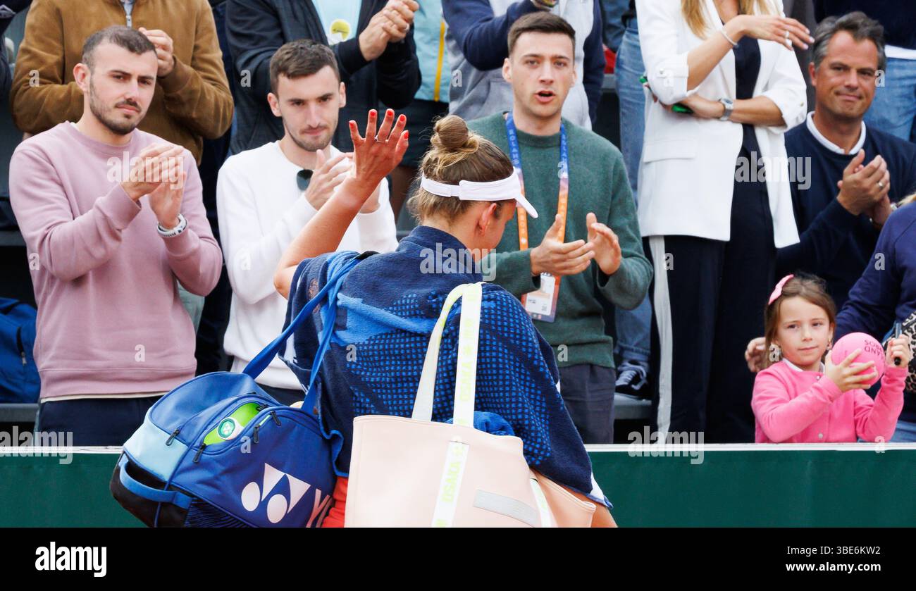 Paris, France. 27th May, 2025. Belgian Elise Mertens pictured during a ...