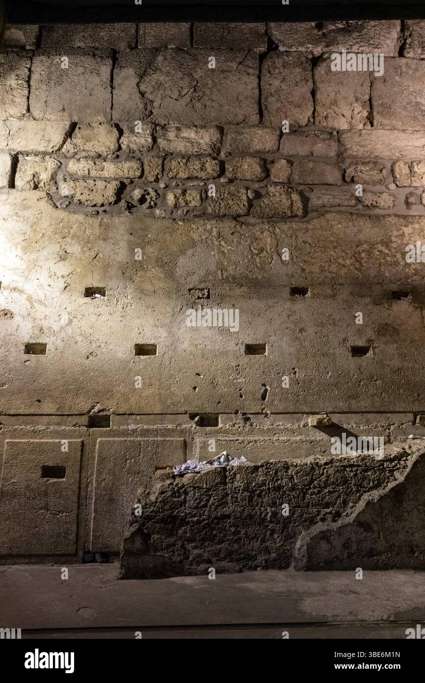Jerusalem, Israel - October 13, 2017: Western Wall underground Tunnel ...