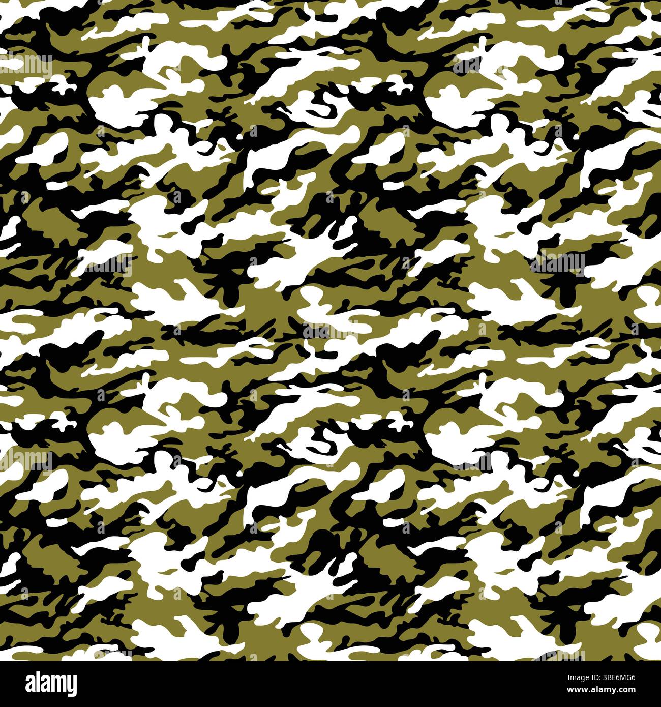 Abstract olive green black and white camouflage pattern seamless repeat ...