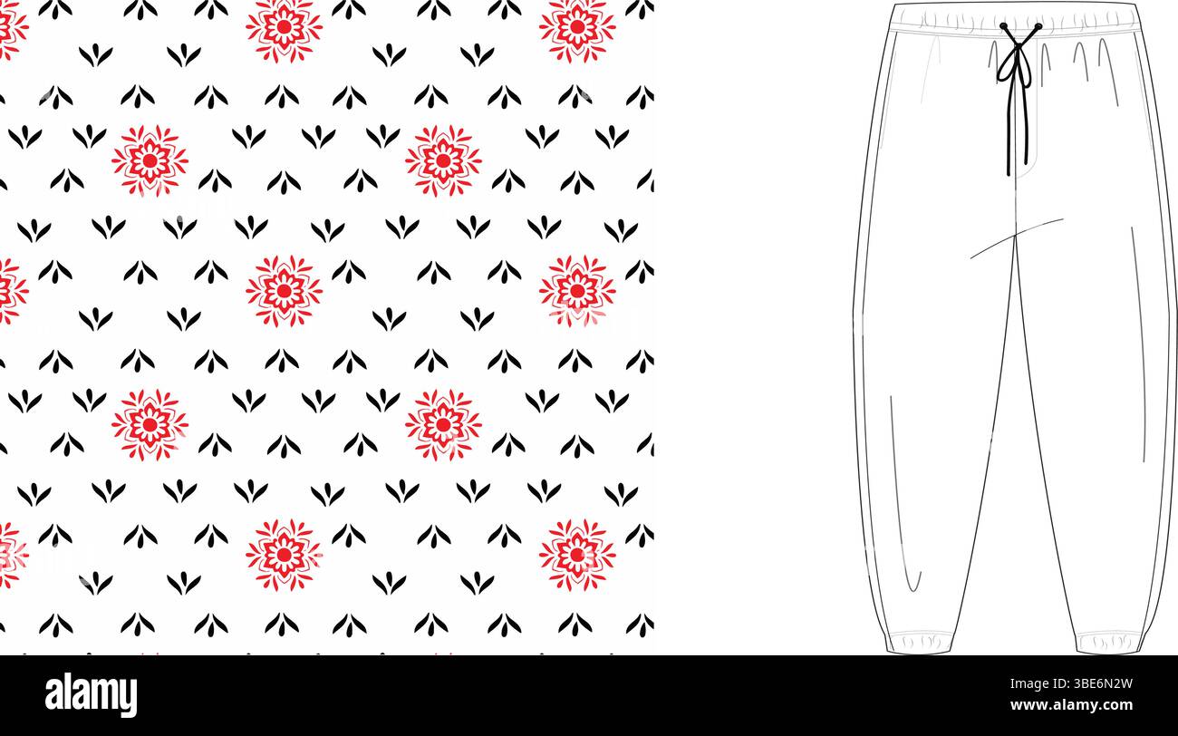 Joggers technical drawing Stock Vector Images - Alamy