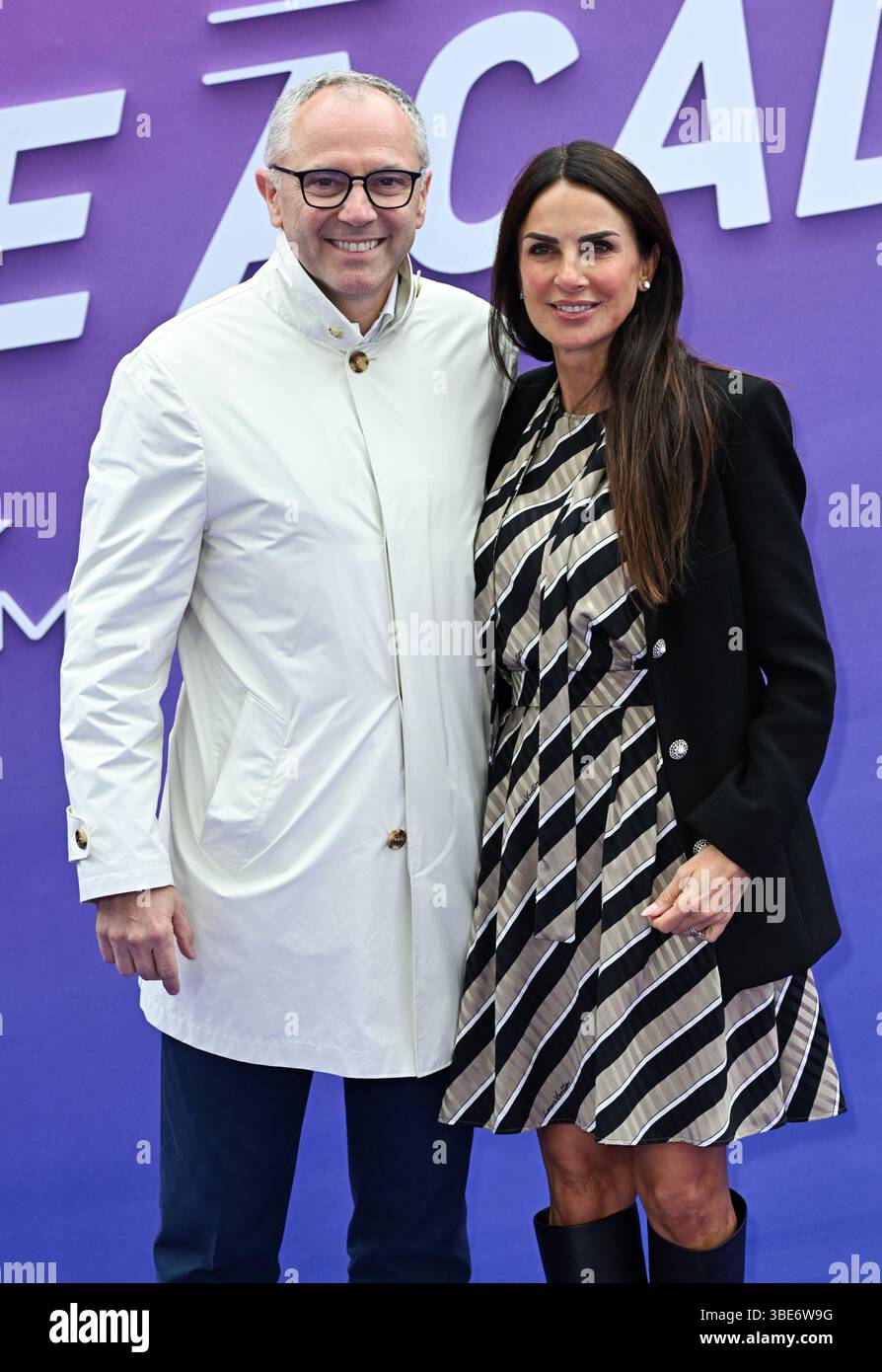 London, UK. May 27th, 2025. Stefano Domenicali and Silvia Colombo ...