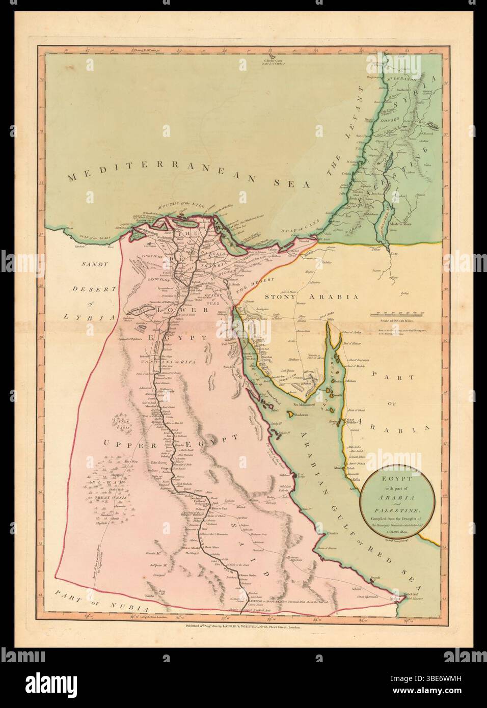 Joseph Christopher Enouy, Egypt with part of Arabia and Palestine Stock ...