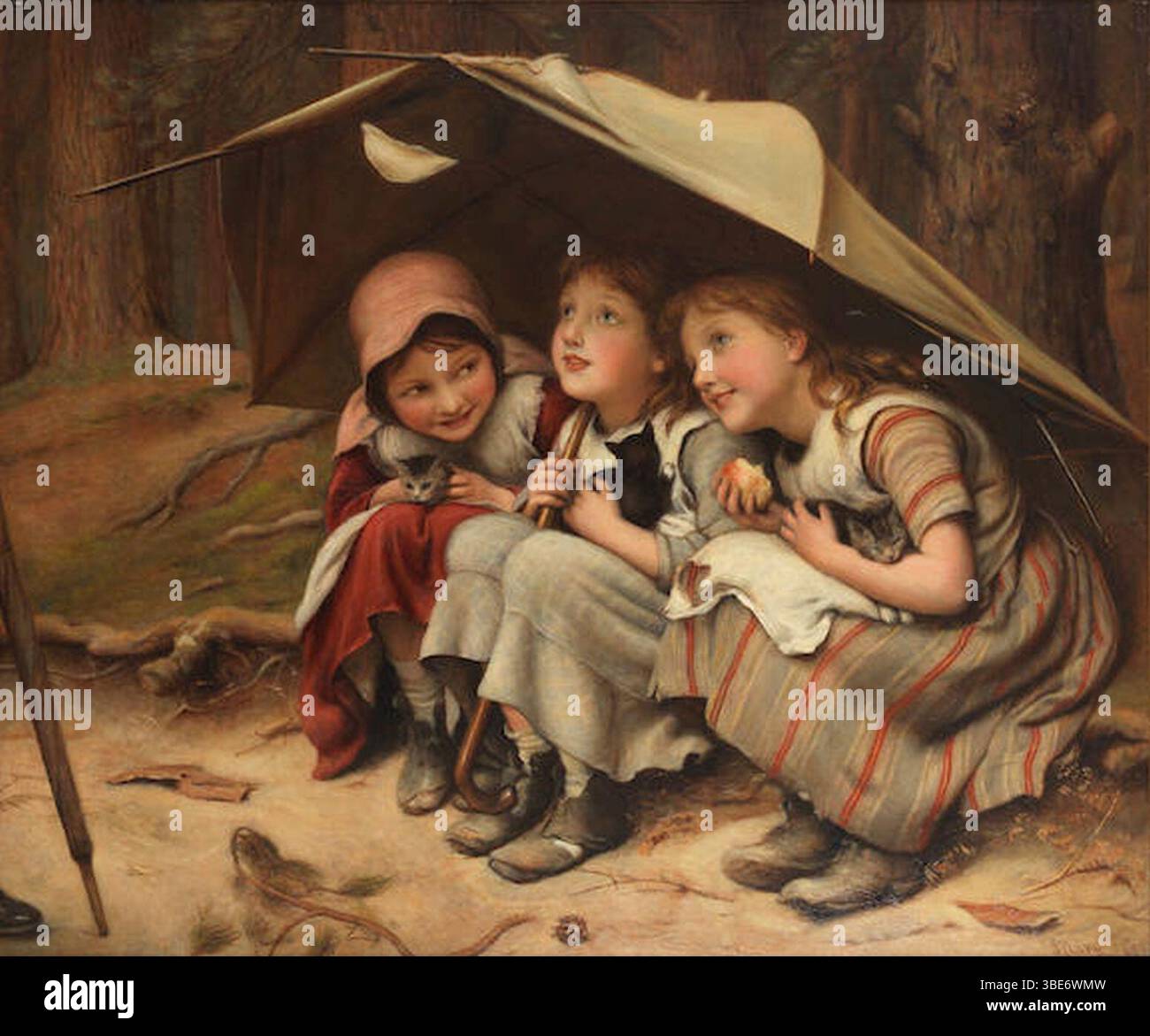 Joseph Clark, Three little kittens Stock Photo - Alamy