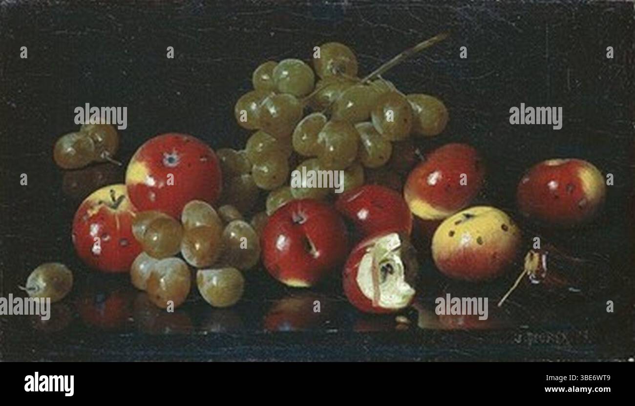 Joseph Decker - Still Life with Crab Apples and Grapes Stock Photo - Alamy