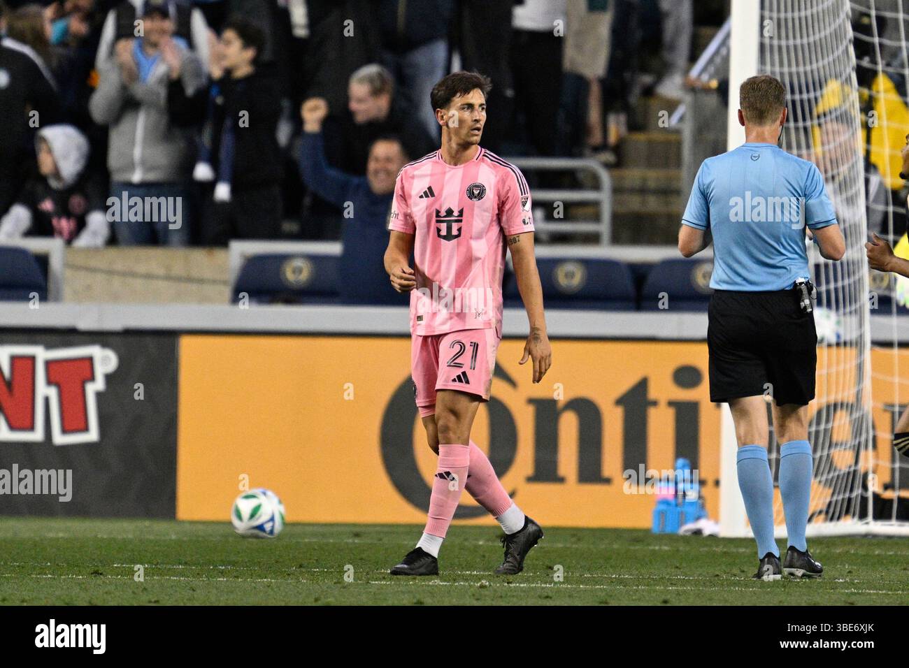 CHESTER, PA - MAY 24: Inter Miami forward Tadeo Allende #21 looks on ...