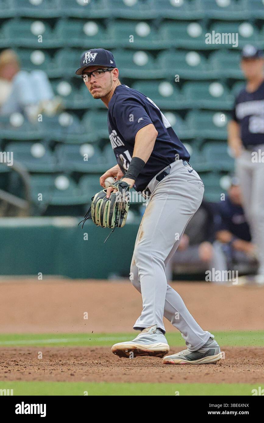 Winston-Salem, NC: Hudson Valley Renegades third base Josh Moylan (21 ...