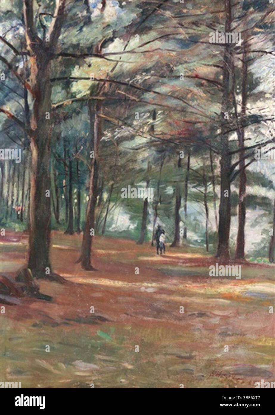 Joseph Henry Hatfield Forest Interior with Figures Stock Photo - Alamy