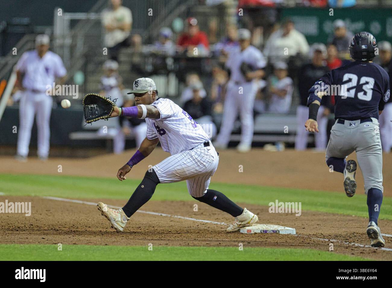 Winston-Salem, NC: Winston-Salem Dash first base Luis Pineda (30 ...