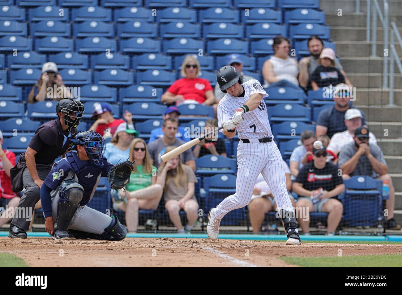 Kannapolis, NC: Kannapolis Cannon Ballers first base Mikey Kane (7 ...