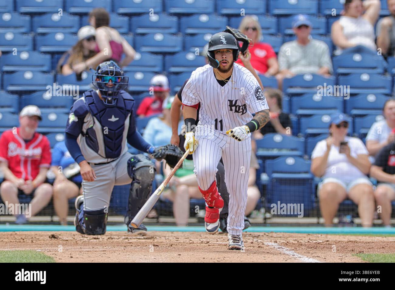 Kannapolis, NC: Kannapolis Cannon Ballers catcher Ronny Hernandez (11 ...