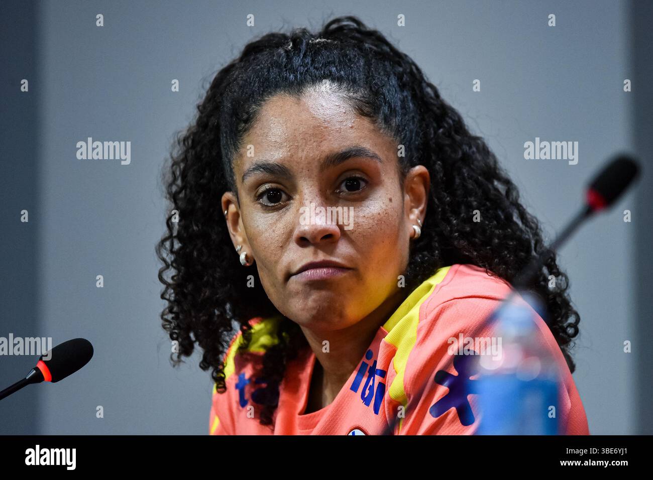Sao Paulo, Brazil. 15th June, 2024. Player Yasmim during a press ...