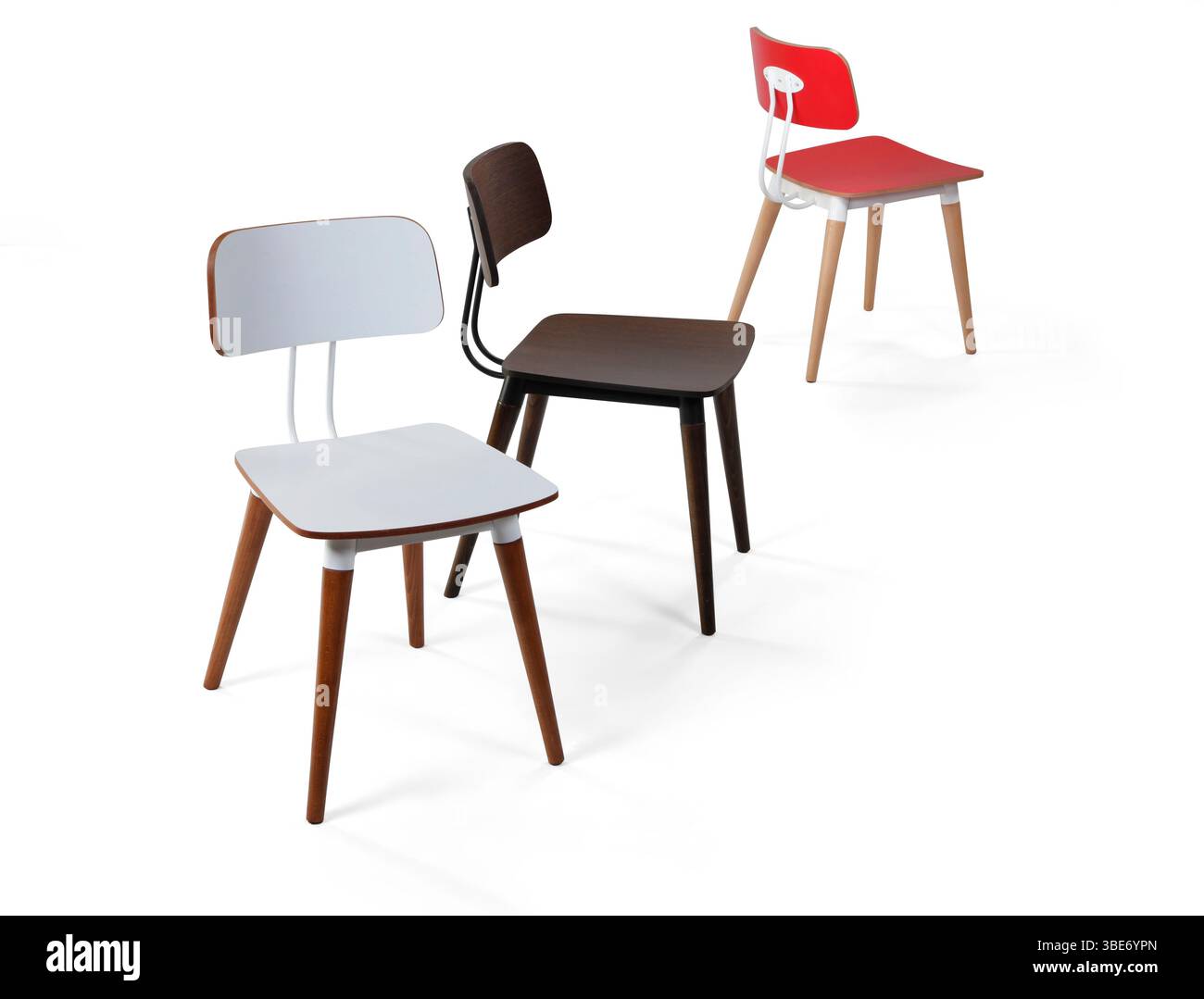 dining chair different angles isolated on white background Stock Photo ...