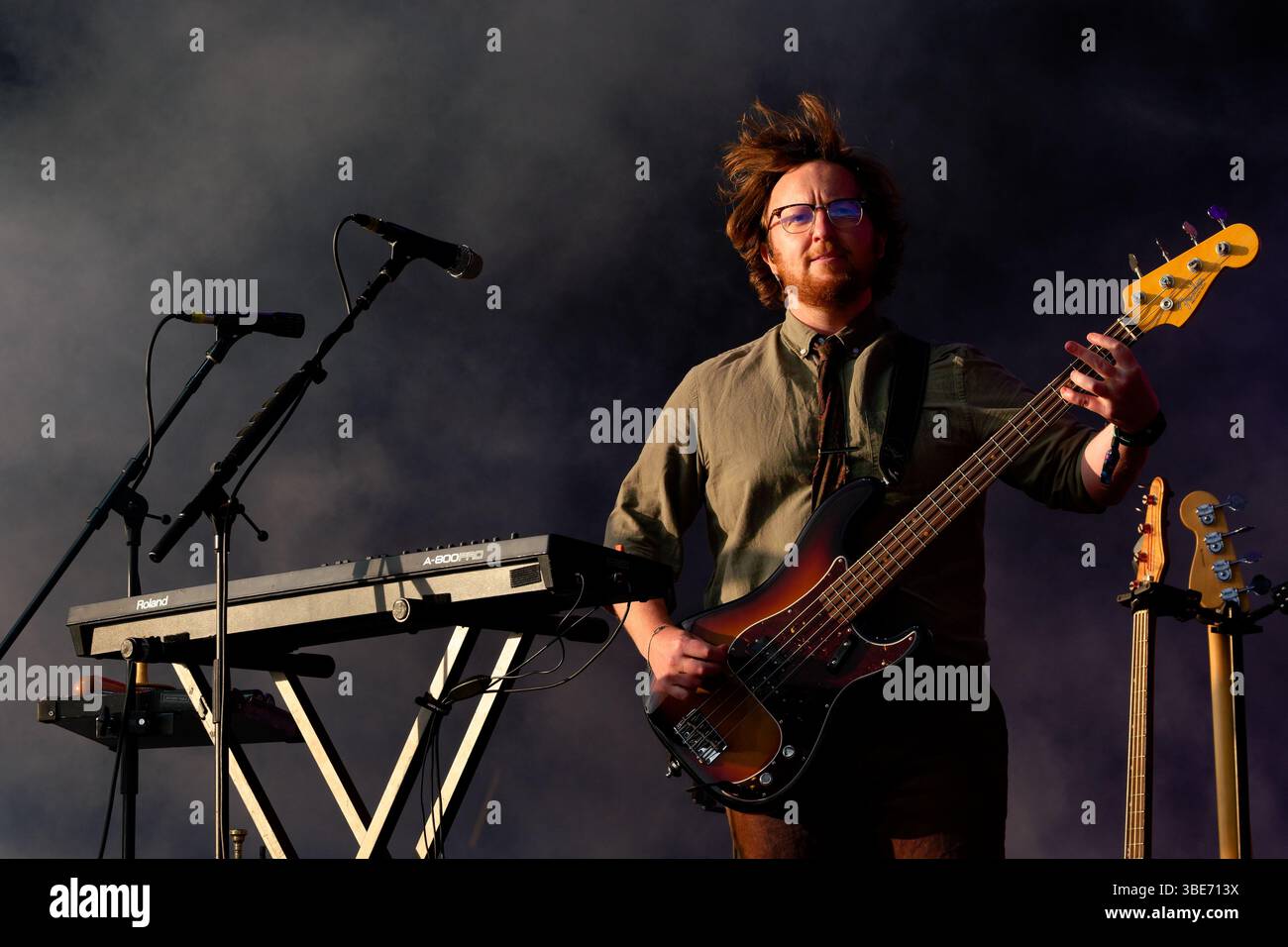Public Service Broadcasting performing at Bearded Theory Festival ...
