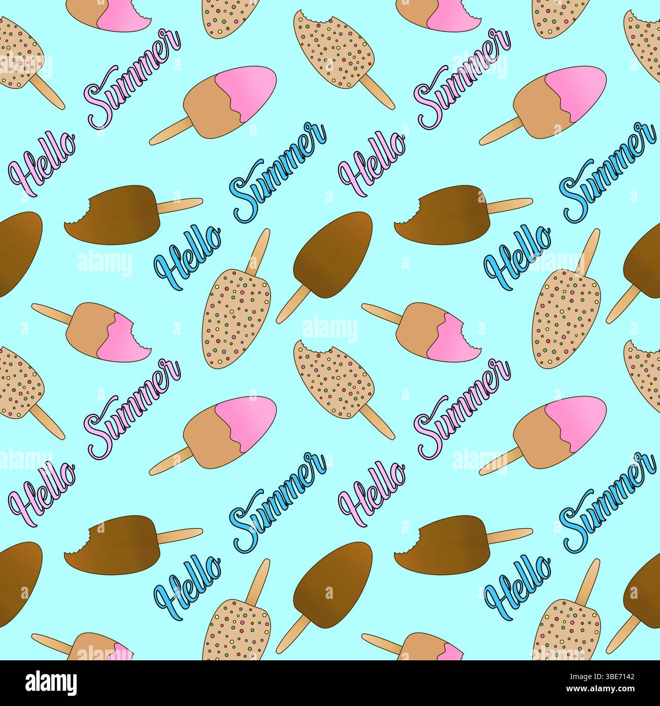 Cute cartoon seamless patterns Stock Vector Images - Alamy