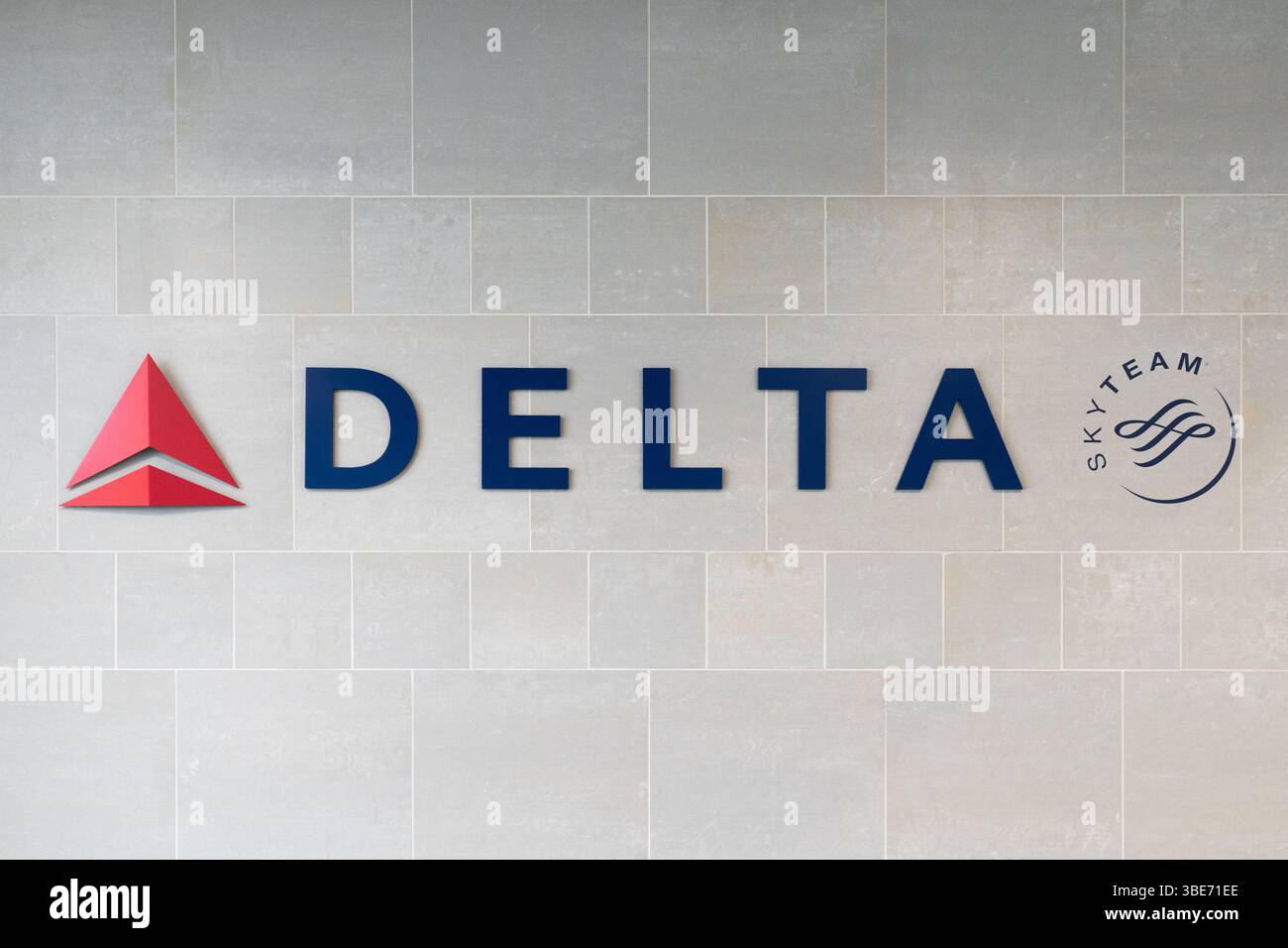 Detroit, Michigan, USA - 4 May 2025: Delta airline logo at Detroit ...