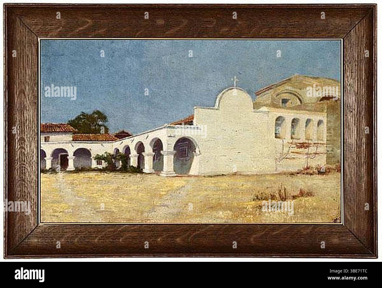 Josephine Bayley - mission scene, signed and titled verso Josephine ...