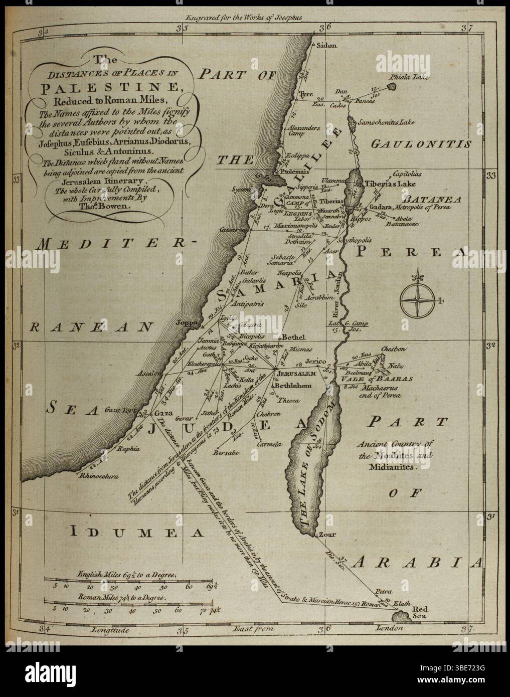 Josephus, A Map of the First age of the World Stock Photo - Alamy