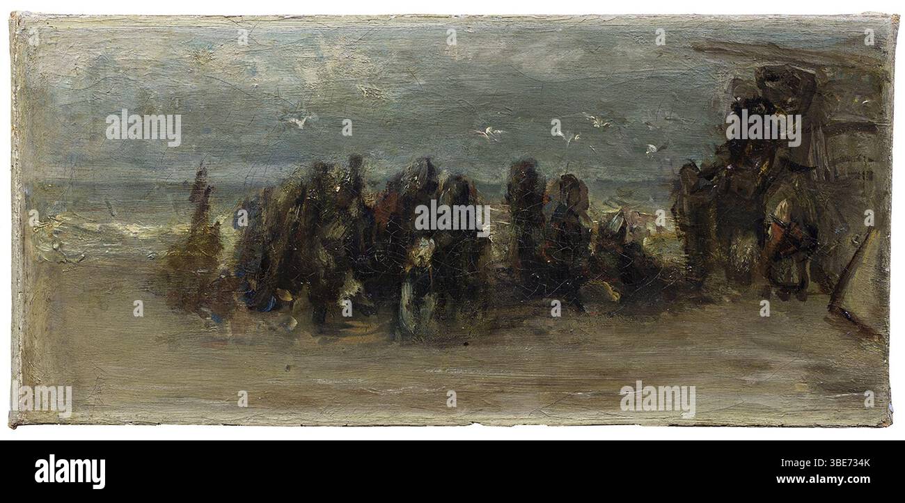 Jozef Israëls - Mensen aan het strand Stock Photo - Alamy