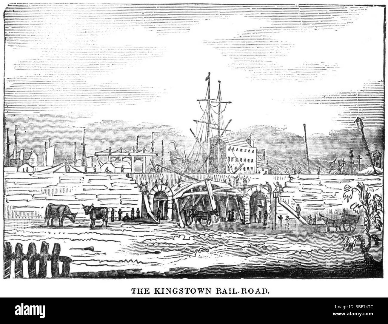 The Kingstown Rail-road, 1834 Stock Photo - Alamy