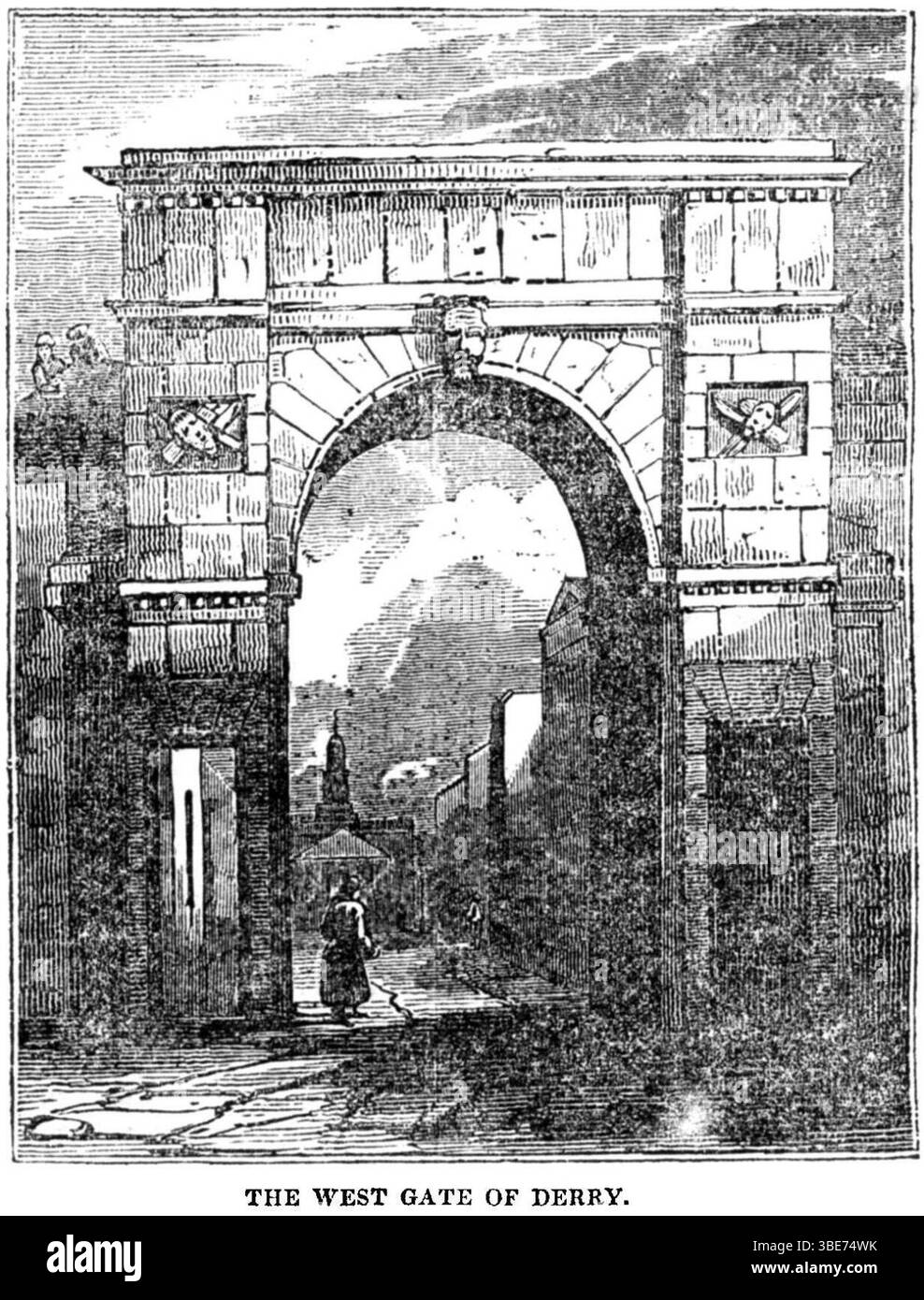 The West Gate of Derry, 1833 Stock Photo - Alamy