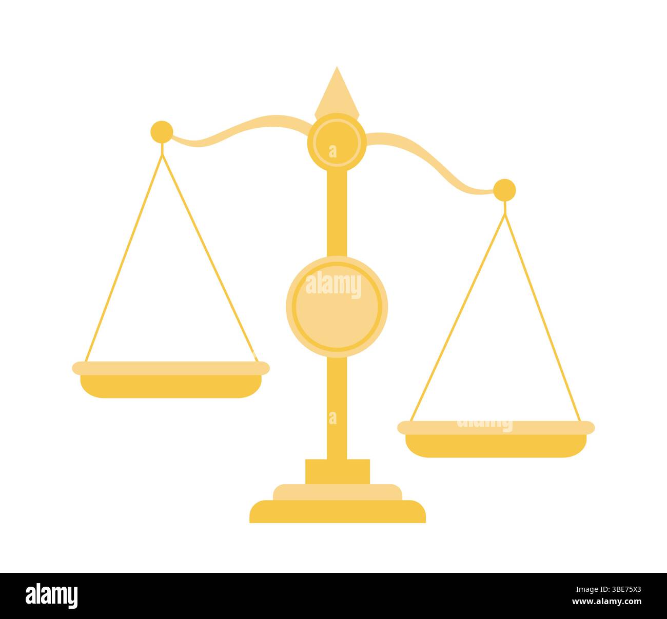 Golden scales silhouette. Symbol of justice and judgement. European ...
