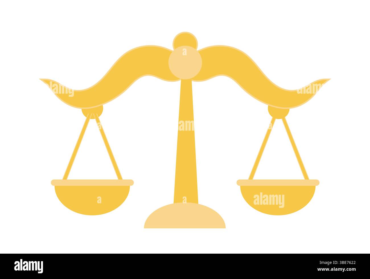 Golden scales silhouette. Symbol of justice and judgement. European ...