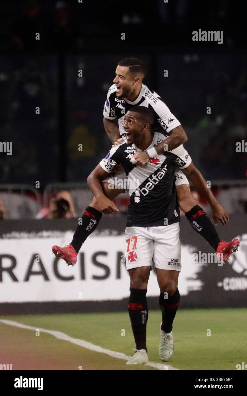 Rayan Vitor of Brazil's Vasco da Gama, bottom, celebrates with Philippe ...