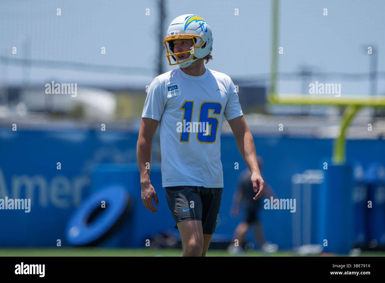 Los Angeles Chargers punter JK Scott (16) during organized team ...