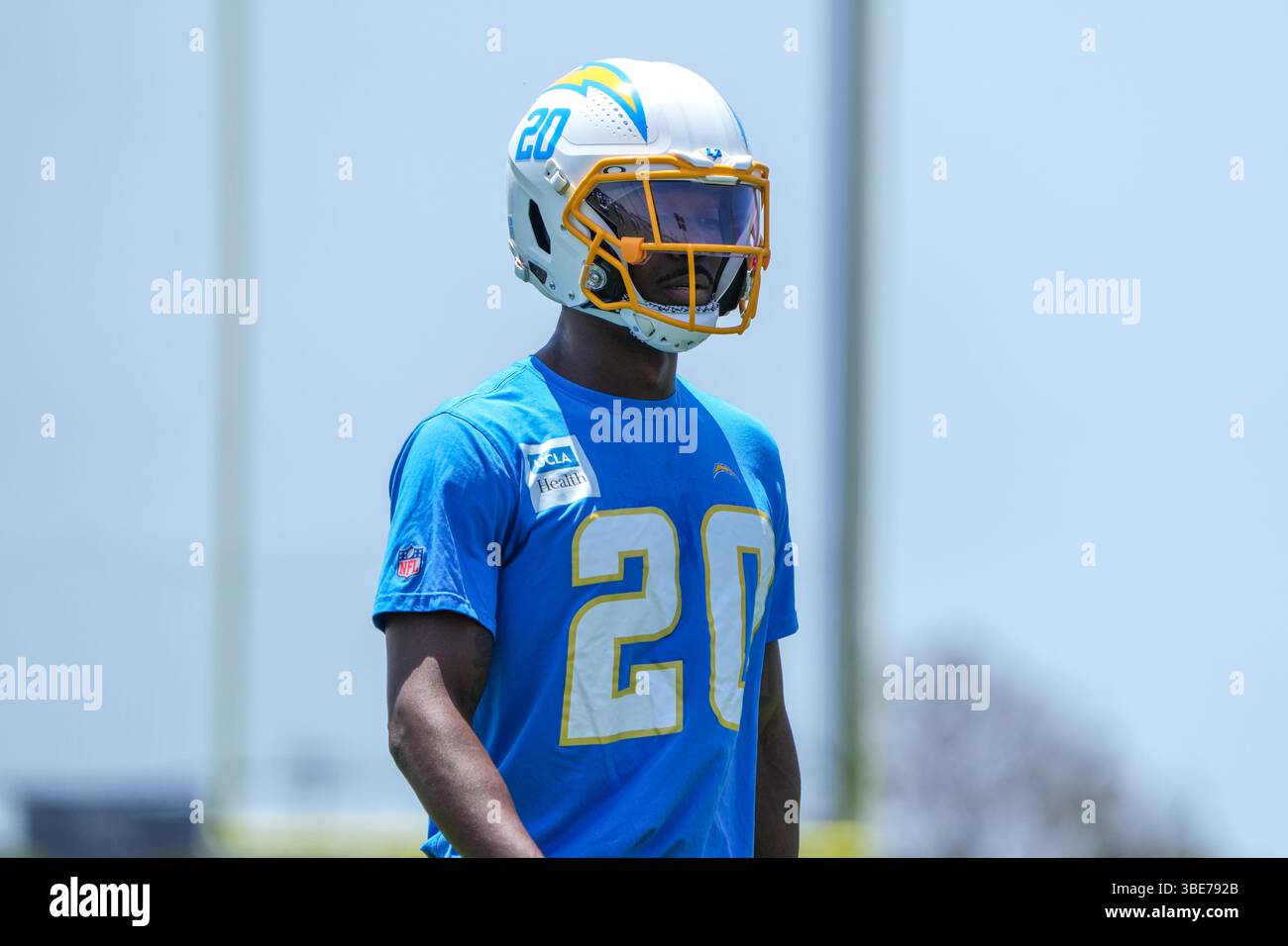 Los Angeles Chargers cornerback Cam Hart (20) during organized team ...
