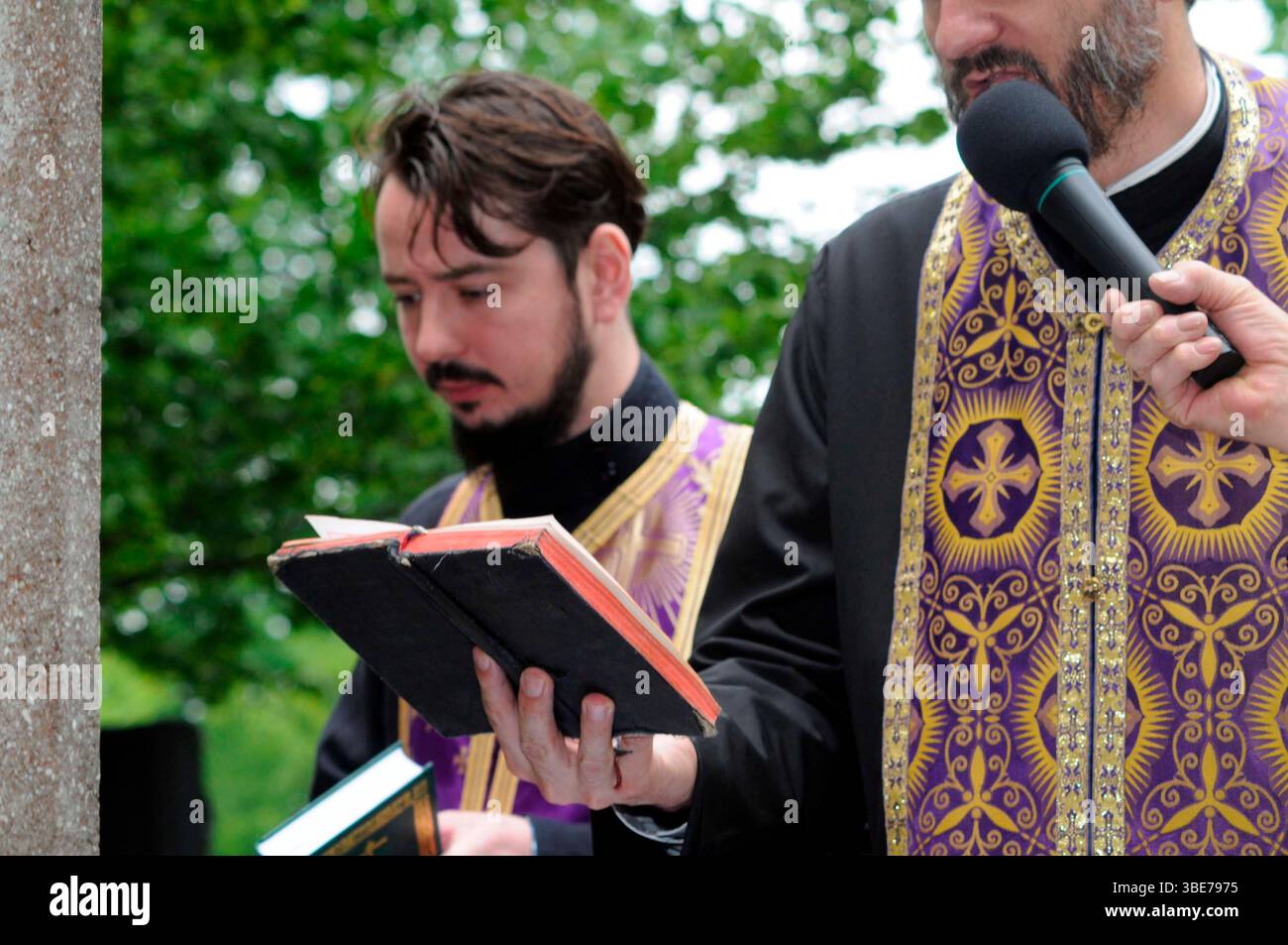 priest of the eastern orthodox church during a religious ceremony ...