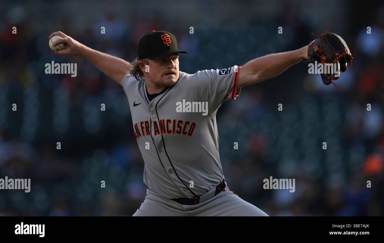 San Francisco Giants pitcher Logan Webb throws against the Detroit ...