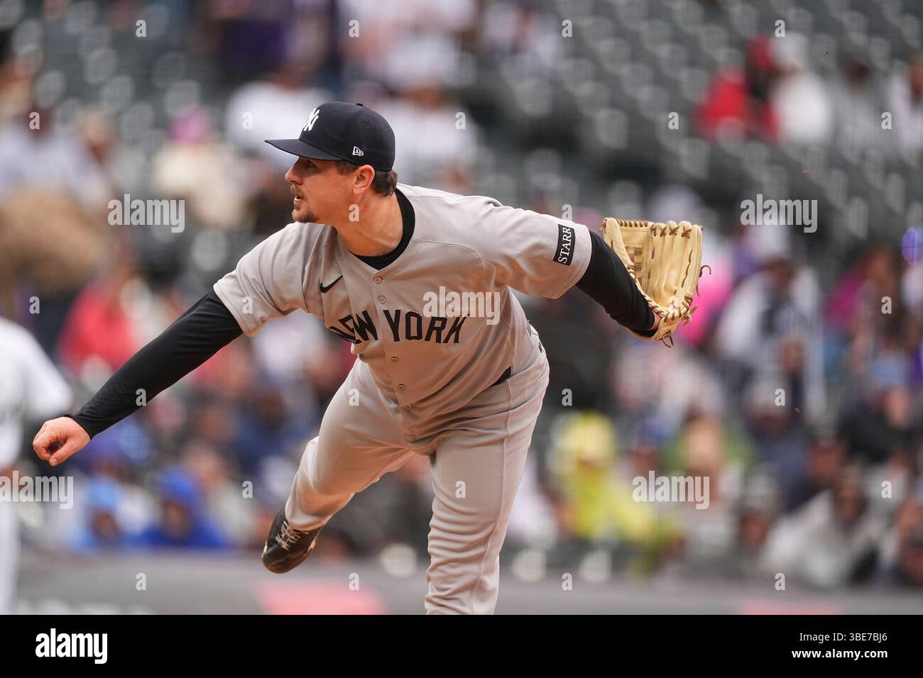 New York Yankees relief pitcher Mark Leiter Jr. (56) in the seventh ...