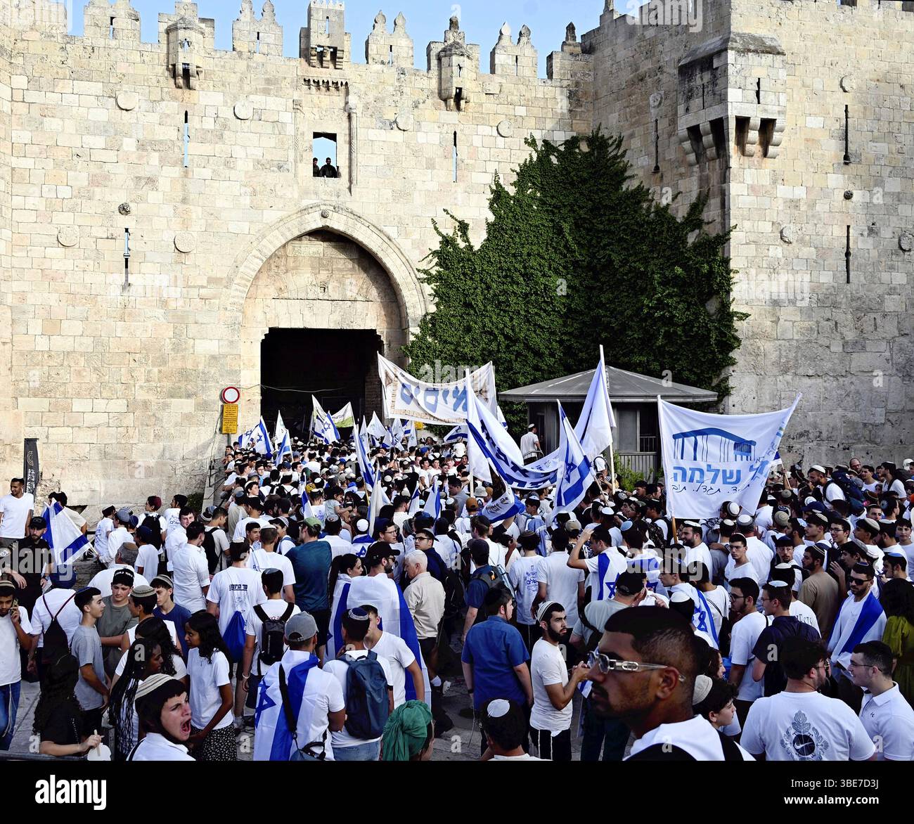 Far-right supporters march through Old City in Jerusalem, Israel on May ...