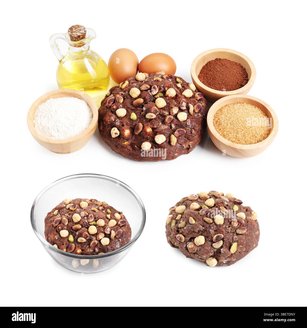 Bowl ingredients making cake Cut Out Stock Images & Pictures - Alamy