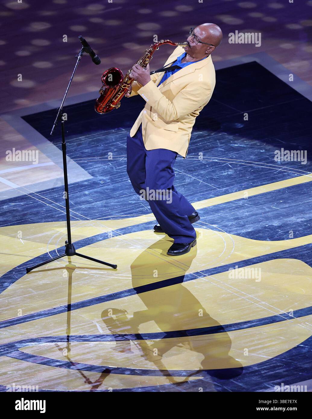 Indianapolis, United States. 27th May, 2025. Saxophonist Eugene Peebles ...