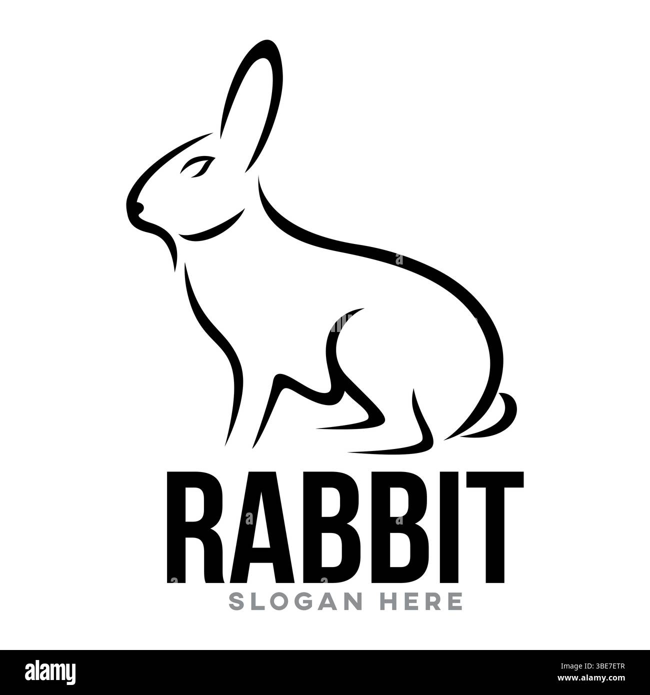 Modern cute rabbit logo. Vector illustration Stock Vector Image & Art ...