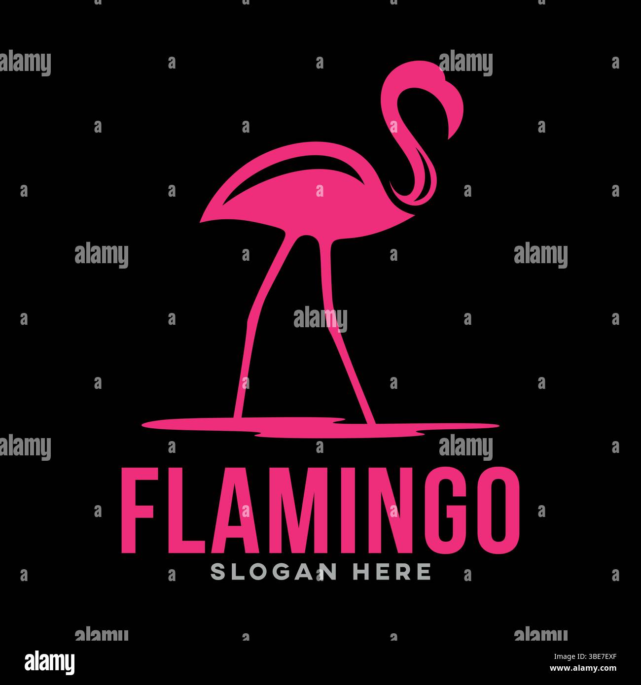 Modern pink flamingo logo. Vector illustration Stock Vector Image & Art ...