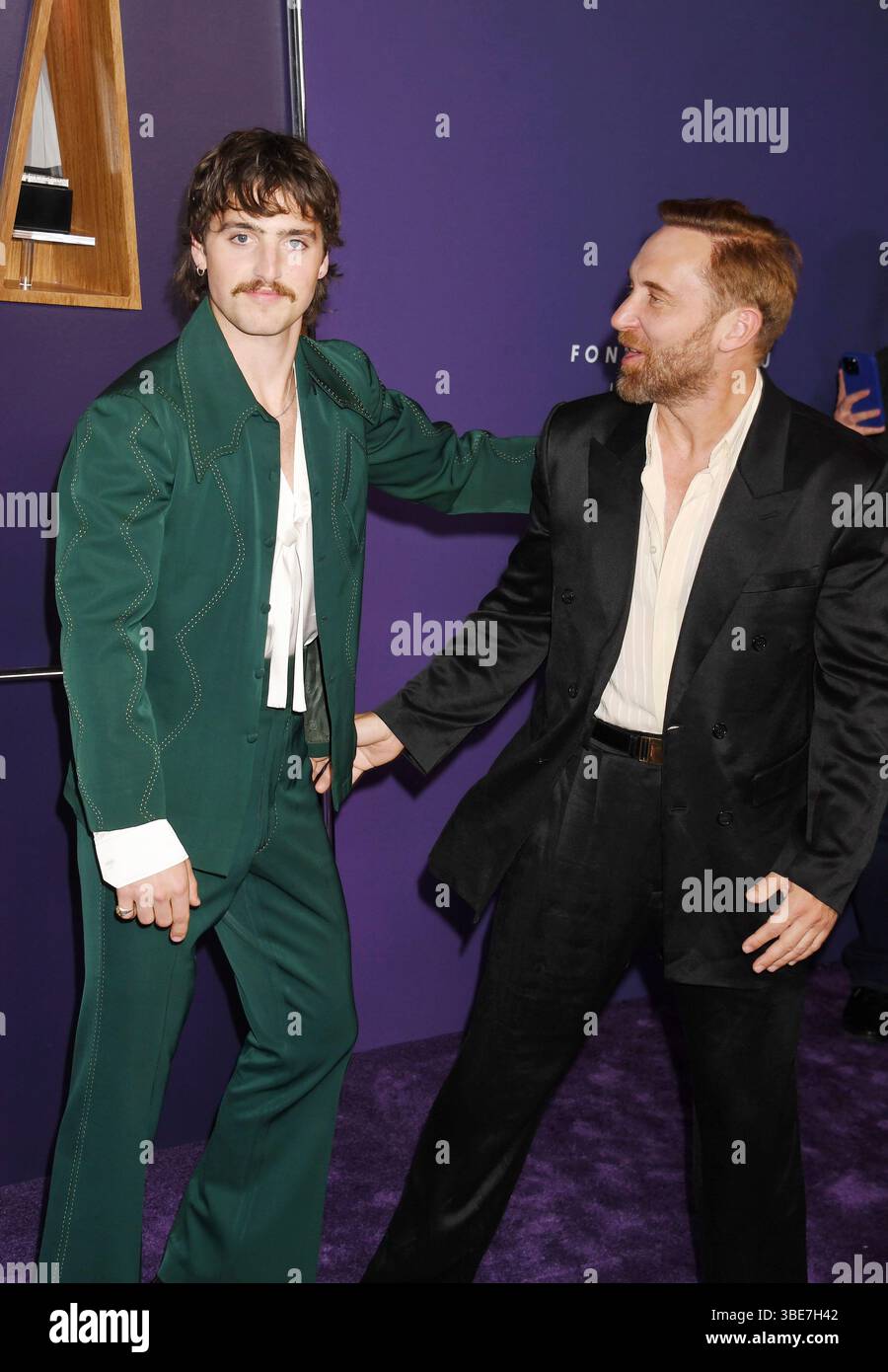 LAS VEGAS, NEVADA - MAY 26: Benson Boone and David Guetta attend the ...
