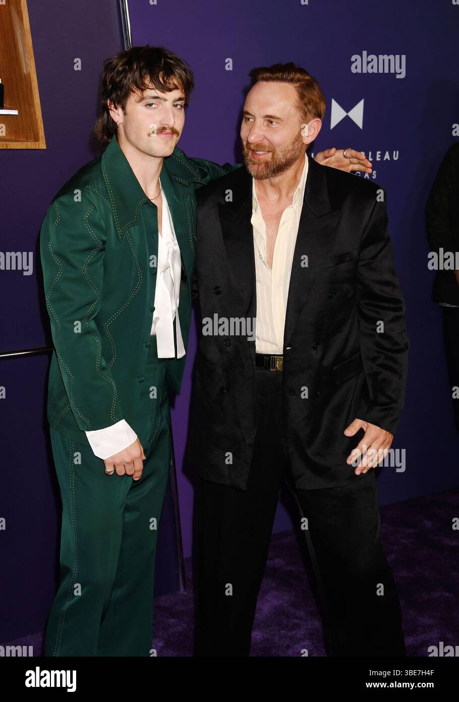 LAS VEGAS, NEVADA - MAY 26: Benson Boone and David Guetta attend the ...