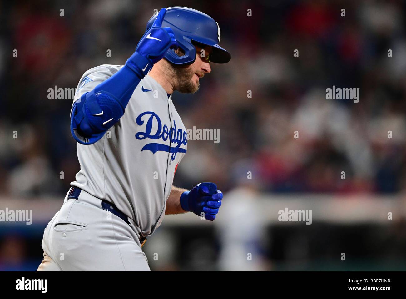 Los Angeles Dodgers' Max Muncy runs the bases after hitting a three-run ...