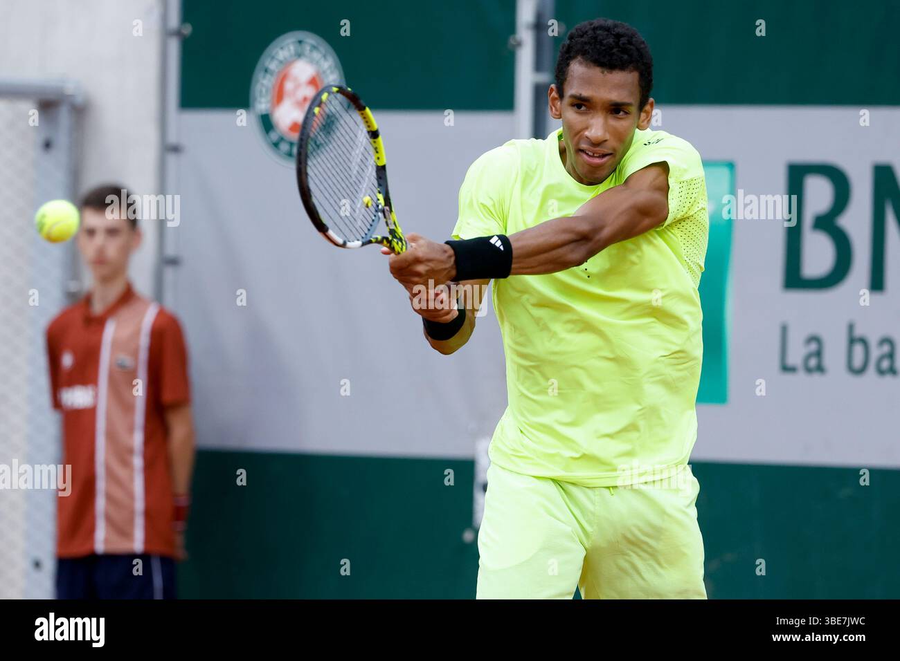 Paris, France. 28th May, 2025. Felix Auger-Aliassime of Canada during day 3 of Roland-Garros ...