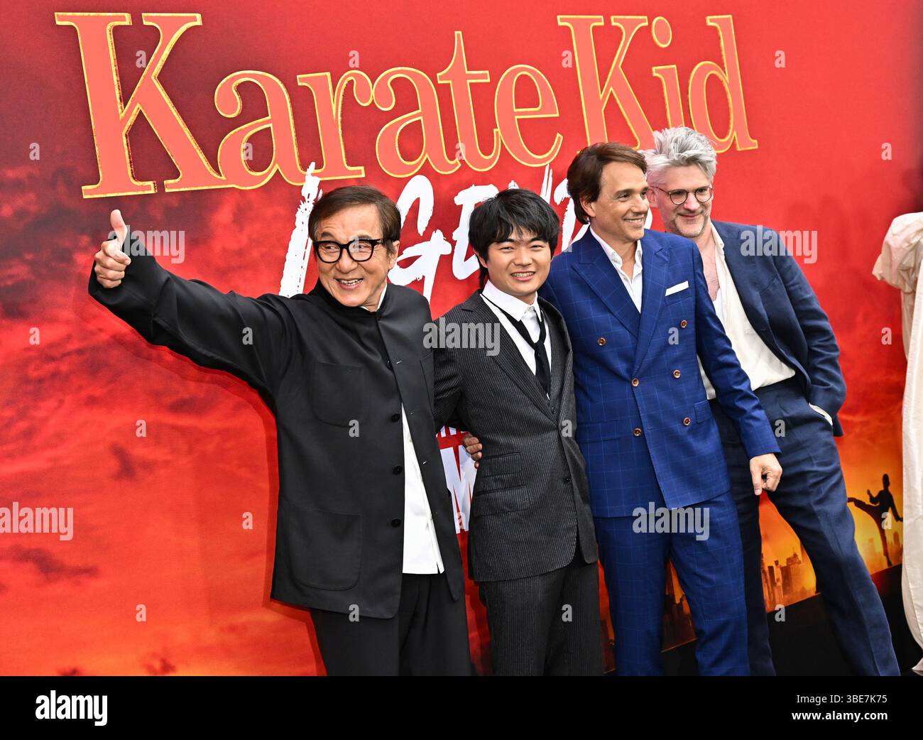 Actors Jackie Chan, left, Ben Wang, Ralph Macchio and director Jonathan ...