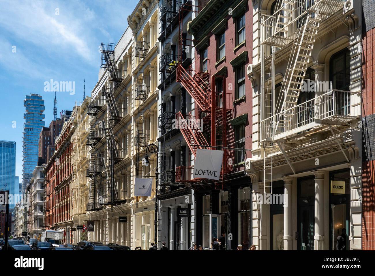 The Soho historic district is home to many cast-iron façade buildings ...