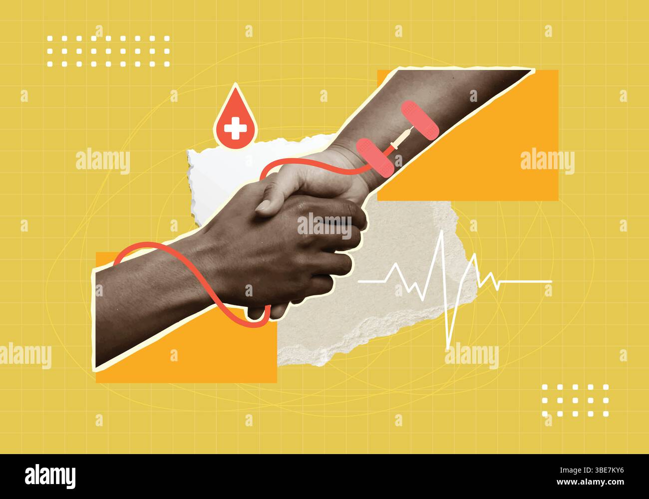Health care community bond symbolized by supportive handshake. Vector ...