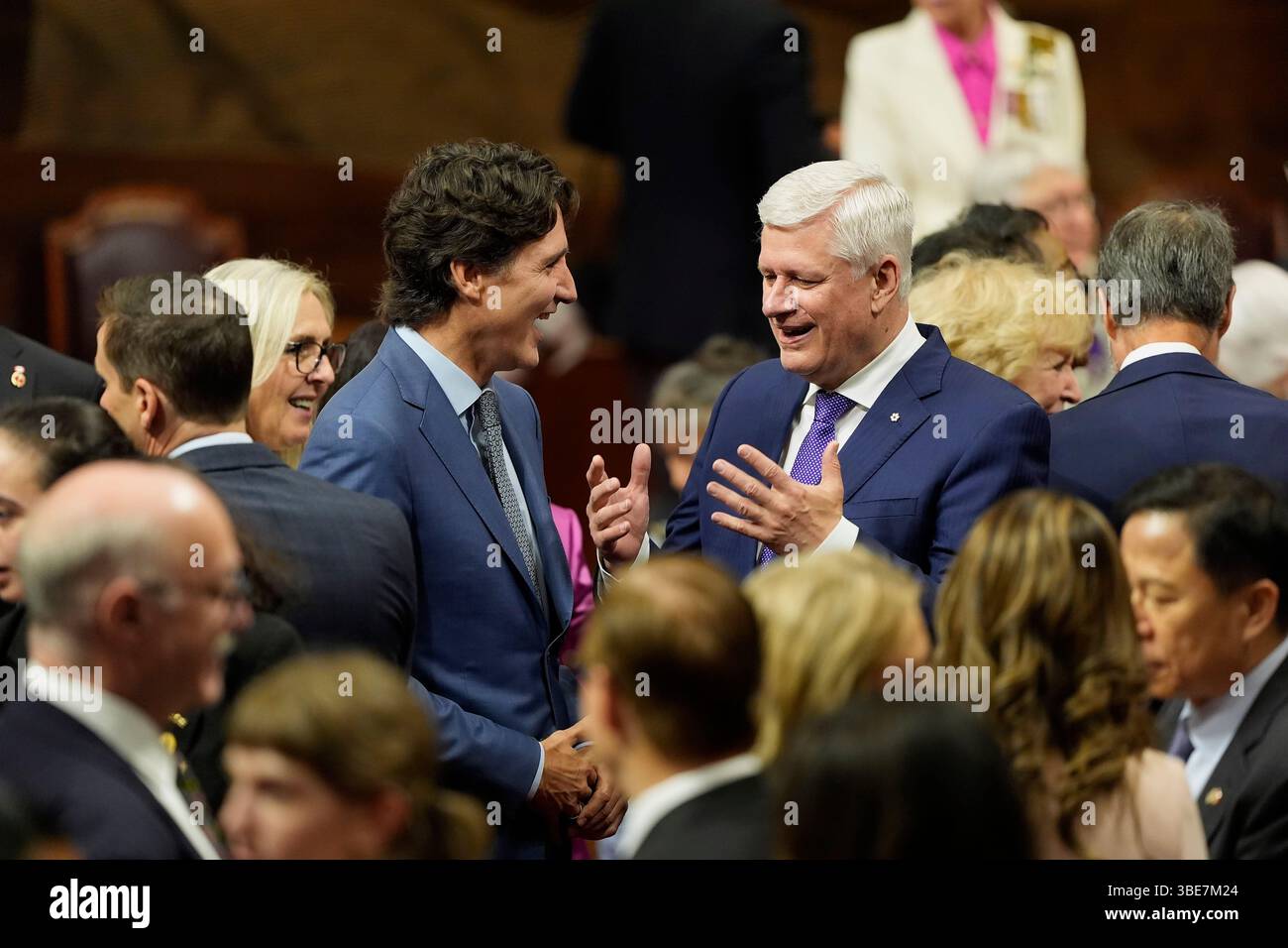 Ottawa, Canada. 27th May, 2025. Former prime ministers Justin Trudeau ...
