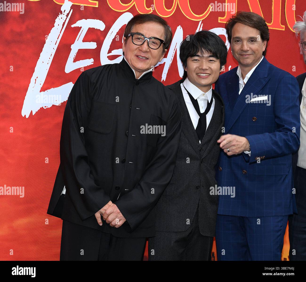 Jackie Chan, Ben Wang, Ralph Macchio and Jonathan Entwistle attend the ...